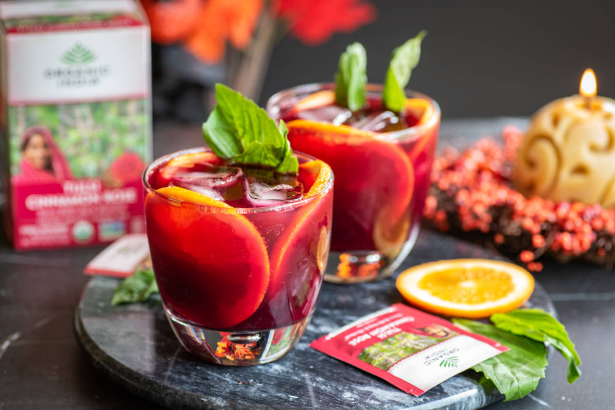Cinnamon Beet Mocktail with Rose | Organic India