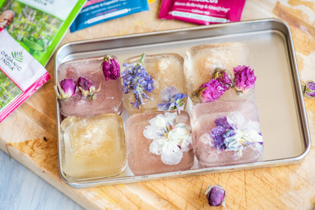 DIY Floral Tea Ice Cubes | Organic India